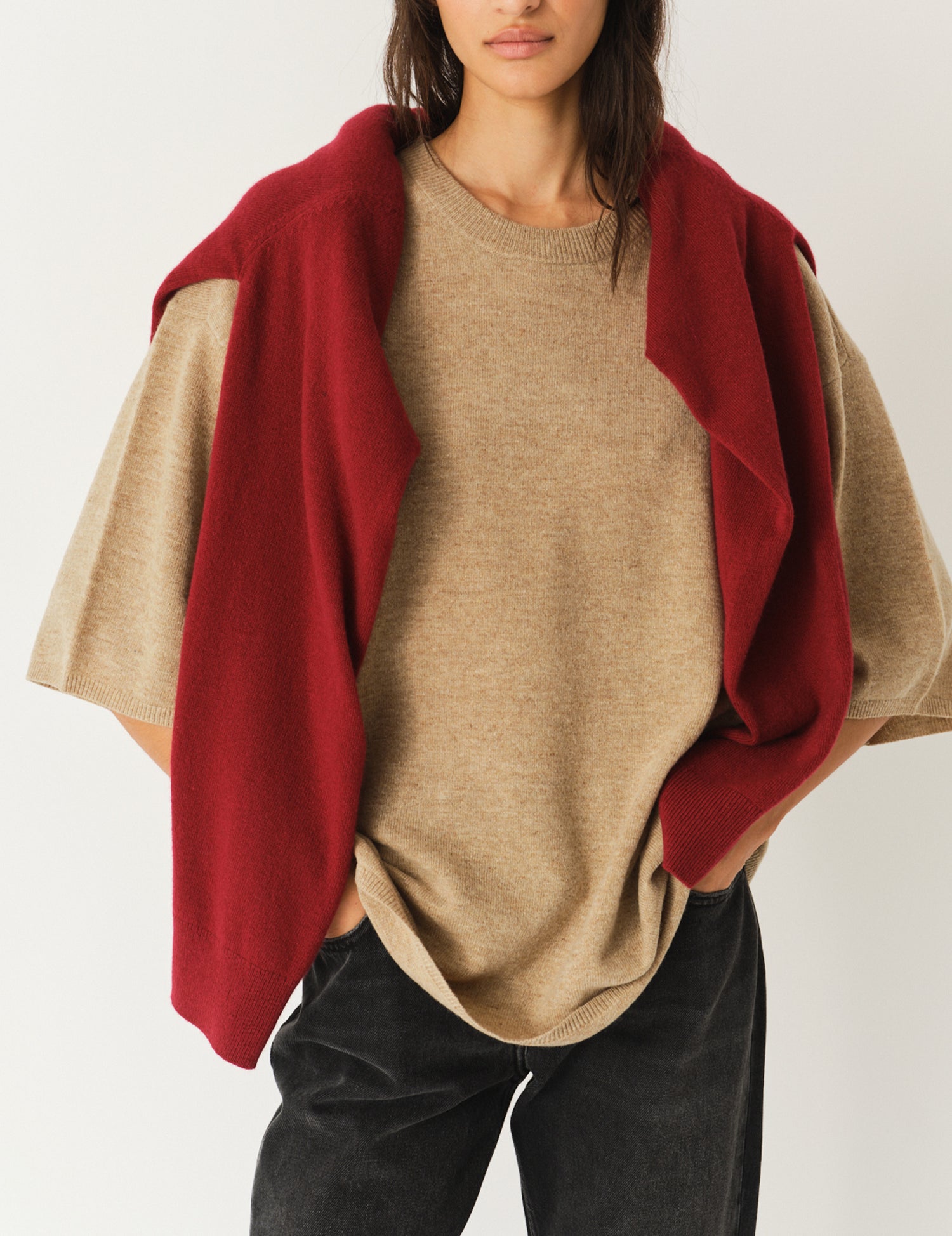 Como Oversized Tee Camel